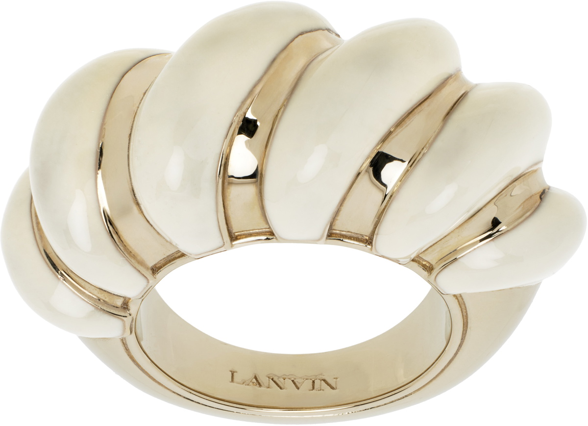 Lanvin Gold & Off-White Mélodie Candy Ring Lanvin
