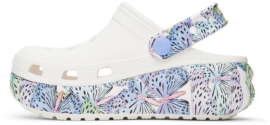 Crocs Kids White Classic Cutie Butterfly Clogs Crocs
