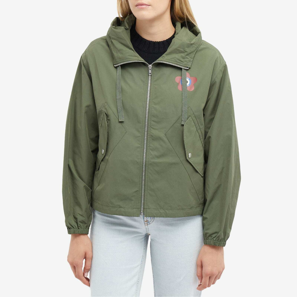 Kenzo Target Windbreaker Jacket in Dark Kharki Kenzo