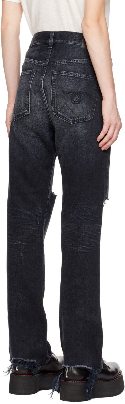 R13 Black Izzy Drop Jeans R13