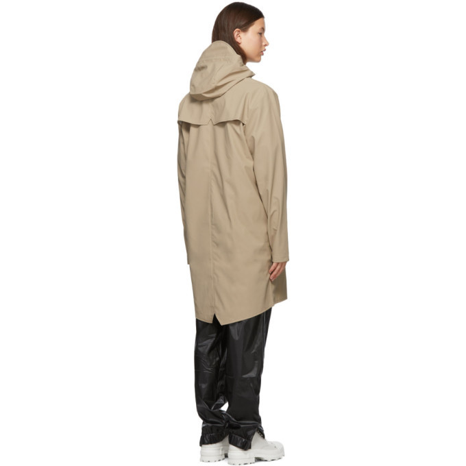 RAINS Beige Taffeta Rain Coat Rains