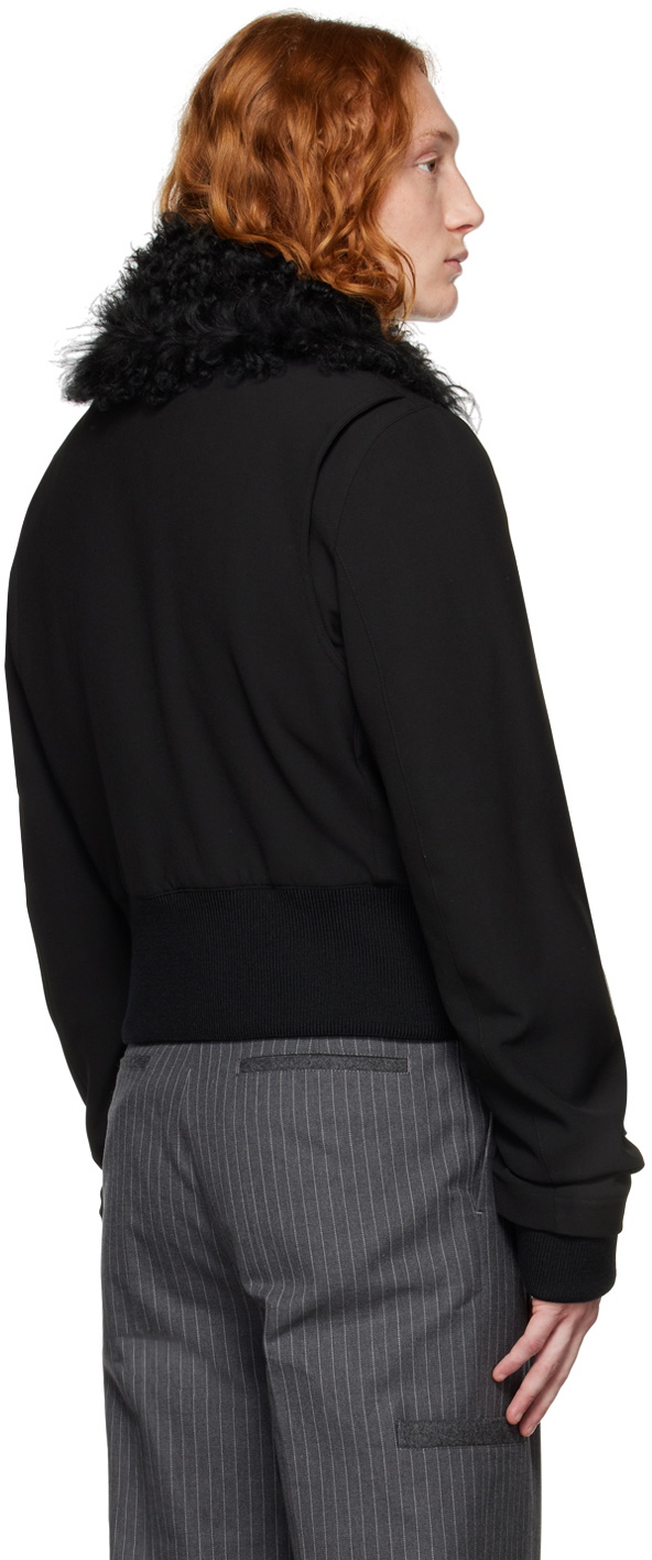 Maximilian Davis Black Elijah Bomber Jacket Maximilian Davis