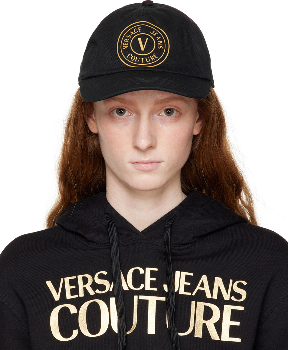 Versace Jeans Couture Black V-Emblem Cap Versace