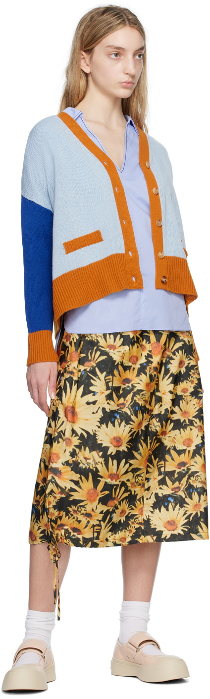 Marni Blue Colorblock Cardigan Marni