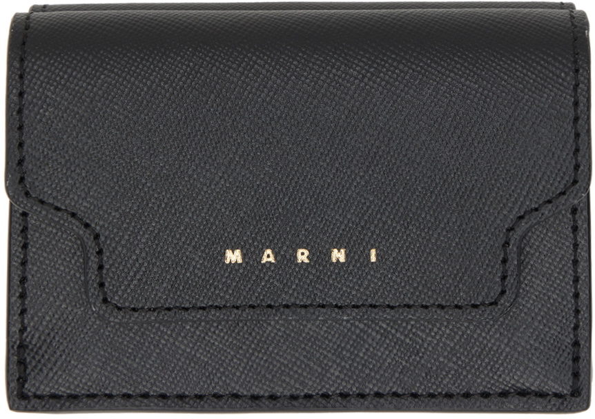 Marni Black Trifold Wallet Marni