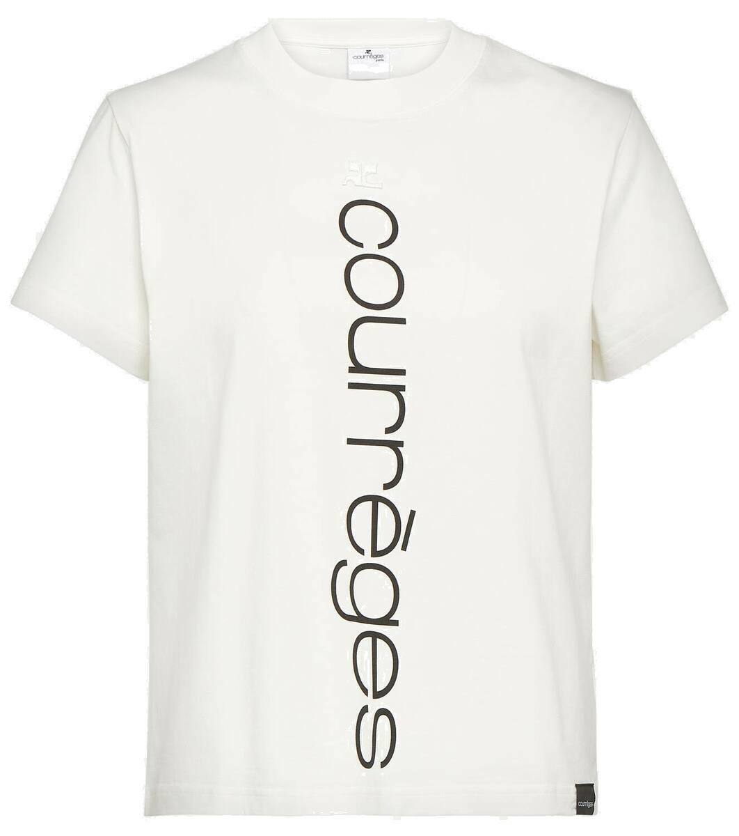 Courrèges Logo printed cotton T-shirt Courreges