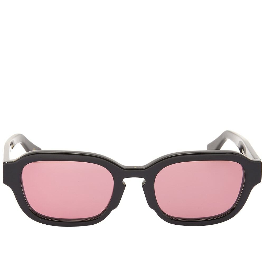 Colorful Standard Sunglass 01 in Deep Black Solid/Pink Colorful Standard