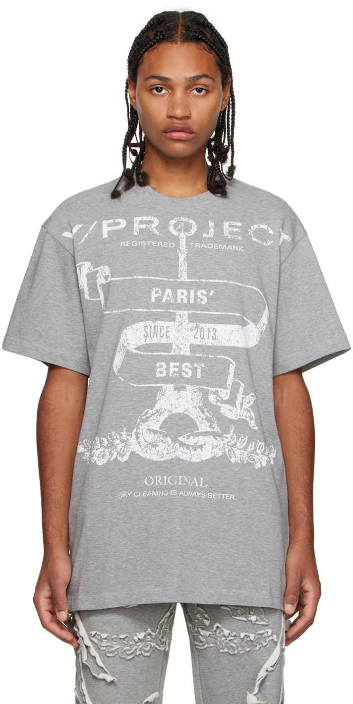 Y/Project Gray Print T-Shirt Y/Project
