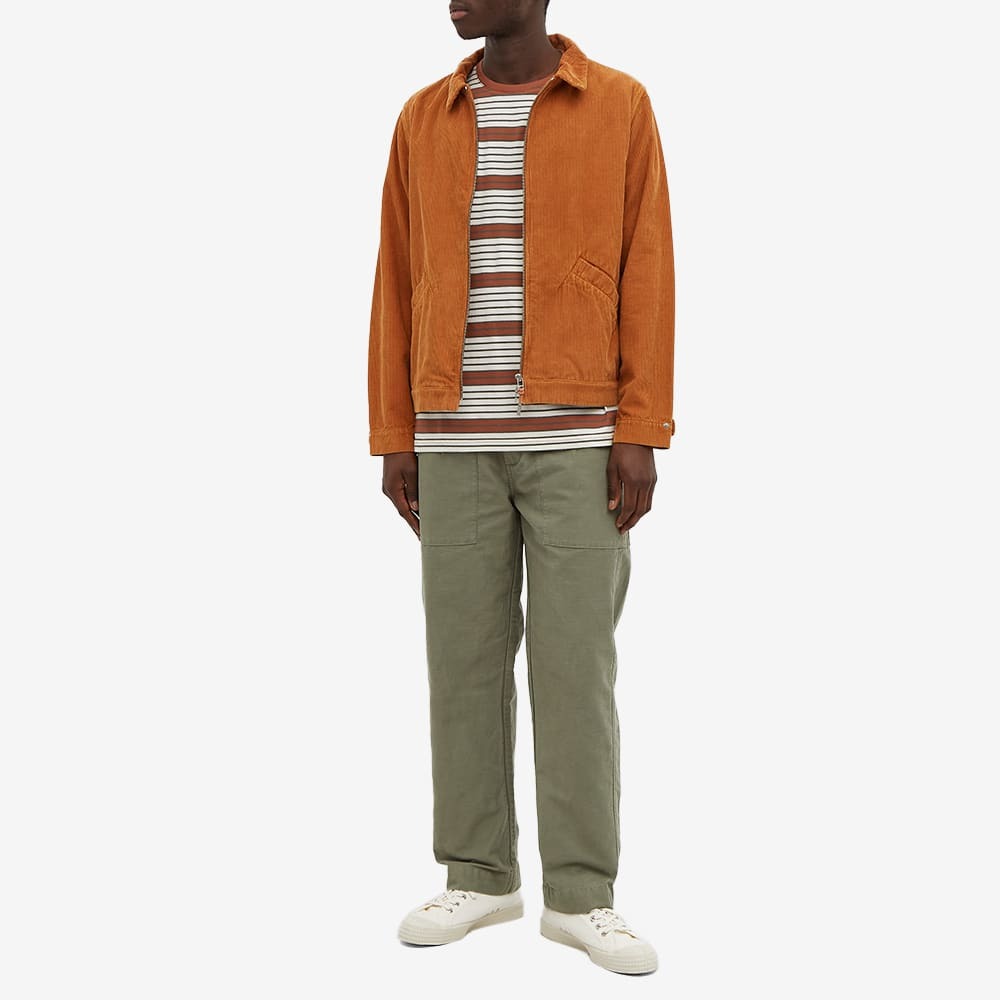 Folk Men's Highlight Stripe T-Shirt in Rust/Ecru Folk