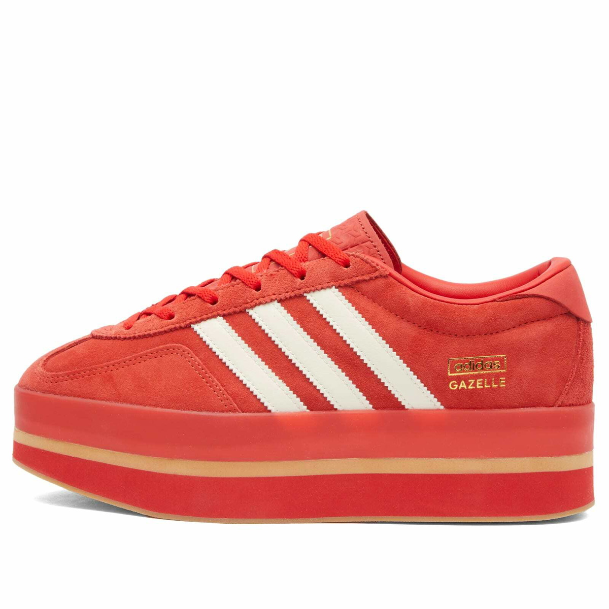 Adidas Women's Gazelle Stack W Sneaker in Red/Cream/White adidas