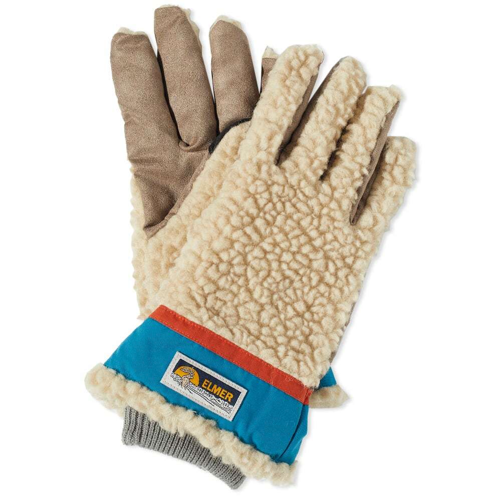Elmer Gloves Wool Pile Glove in Beige/Blue Elmer Gloves