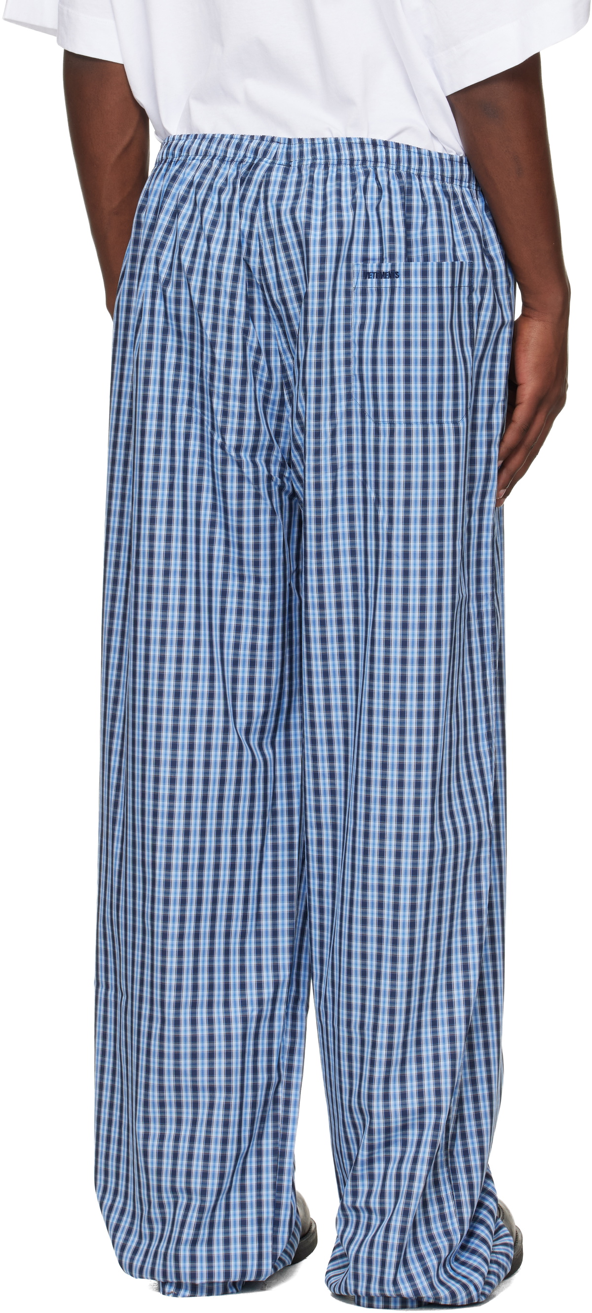 VETEMENTS Blue Check Pyjama Pants Vetements