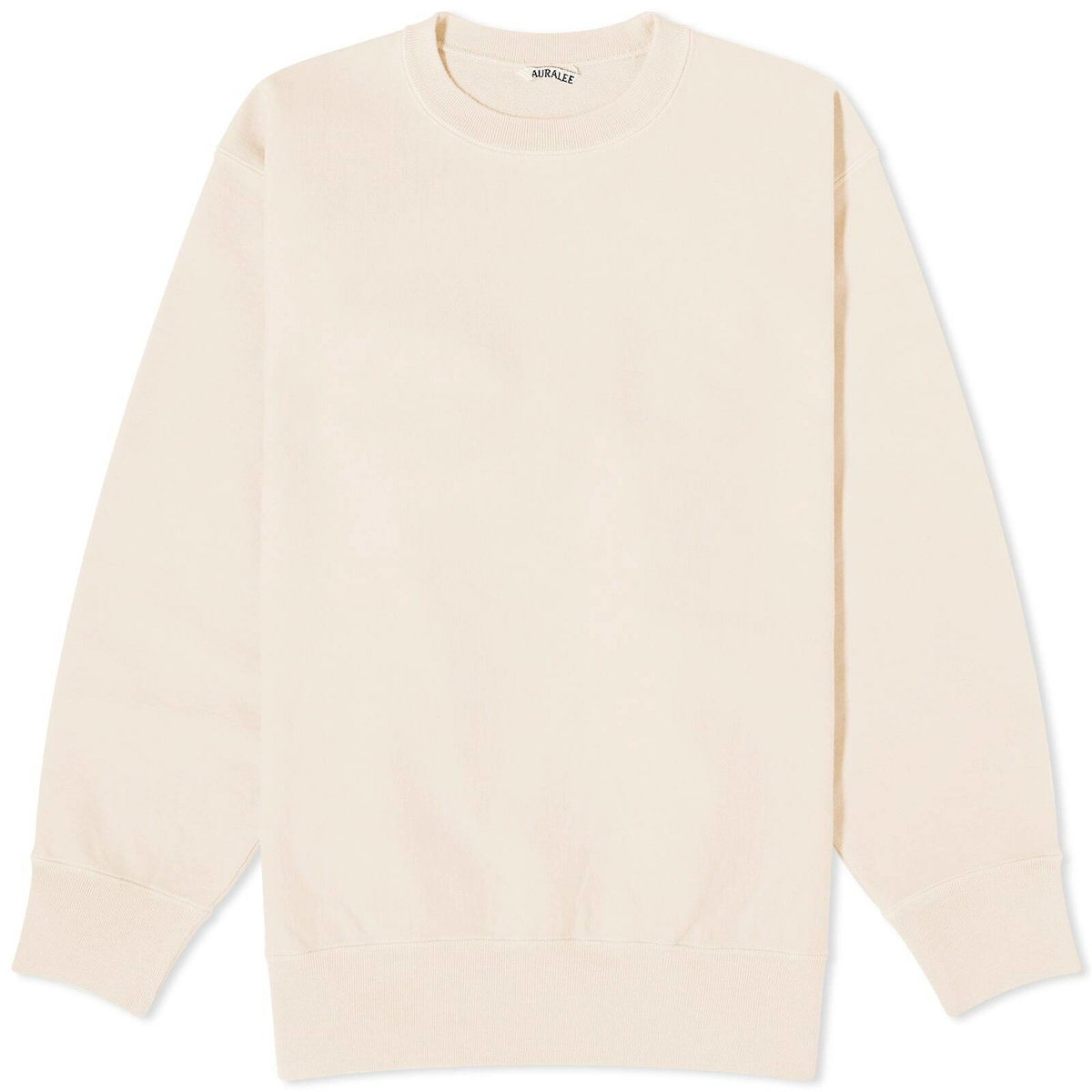 Auralee Men's Super Milled Crew Sweat in Light Pink Auralee