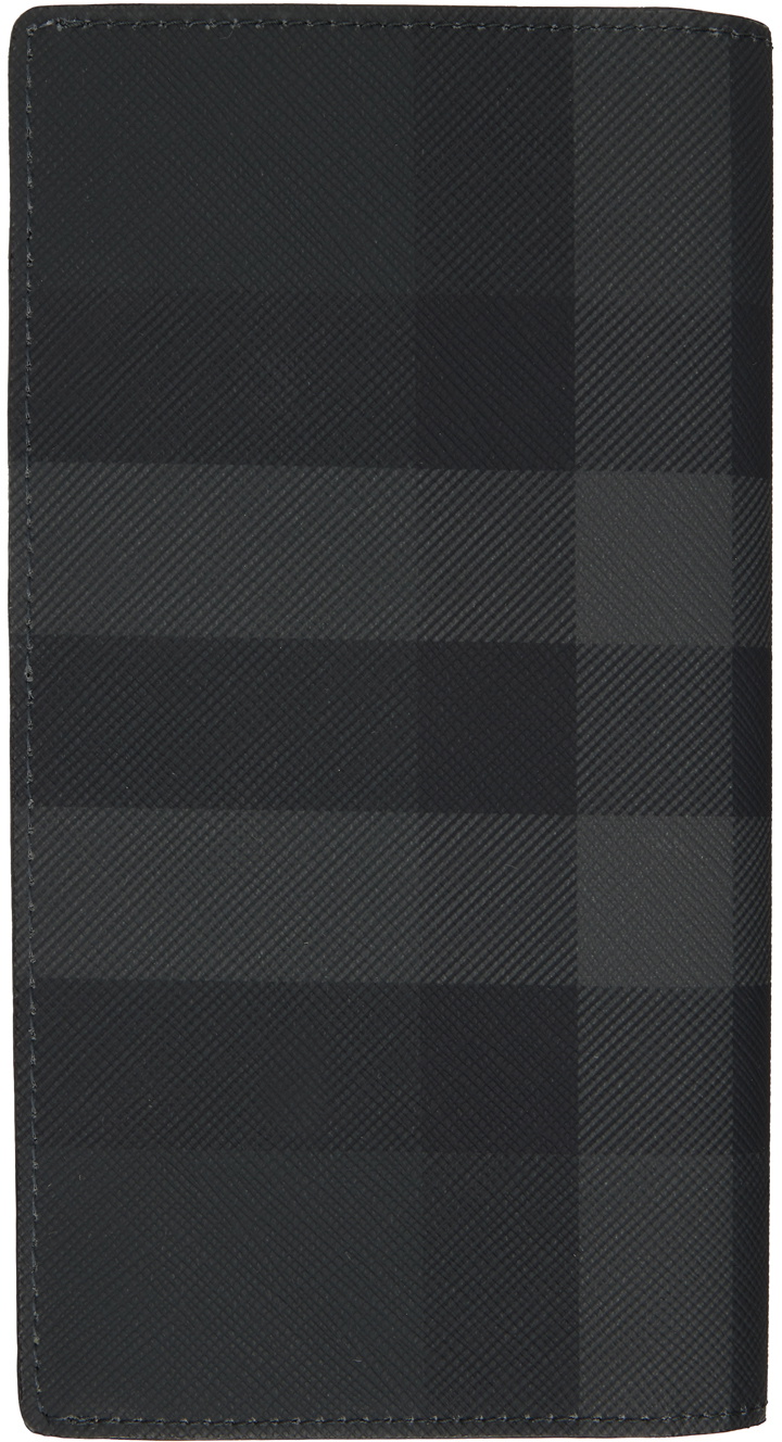 Burberry Gray & Black Check Wallet Burberry