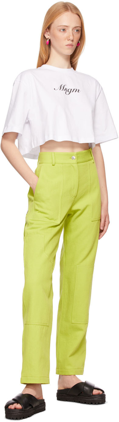 MSGM Green Cargo Trousers MSGM