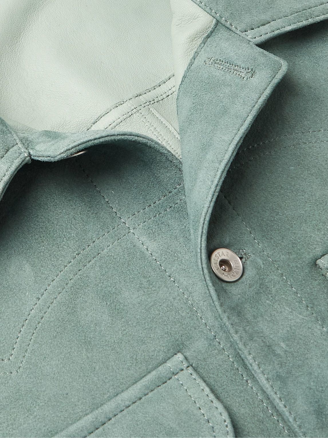 Valstar - Suede Trucker Jacket - Green Valstarino