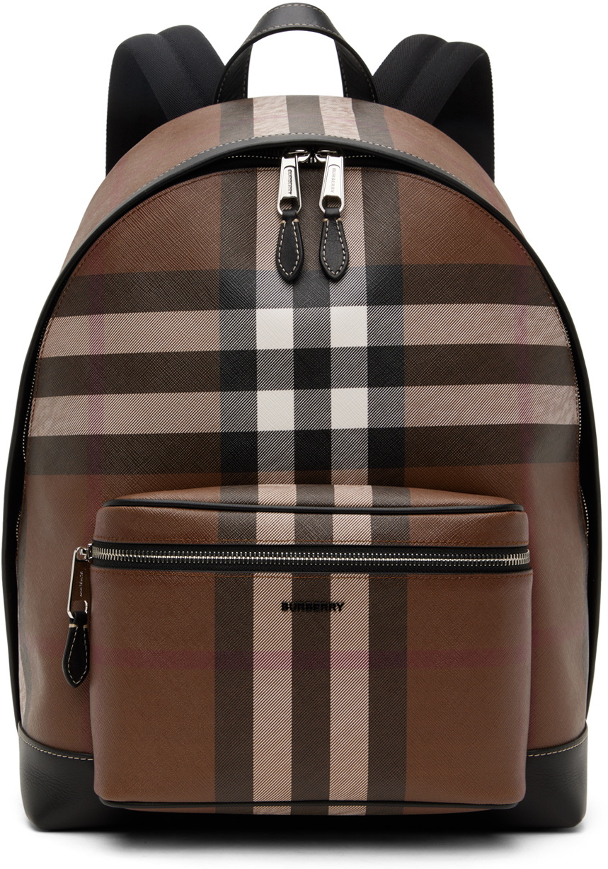 Burberry Brown Check Backpack Burberry