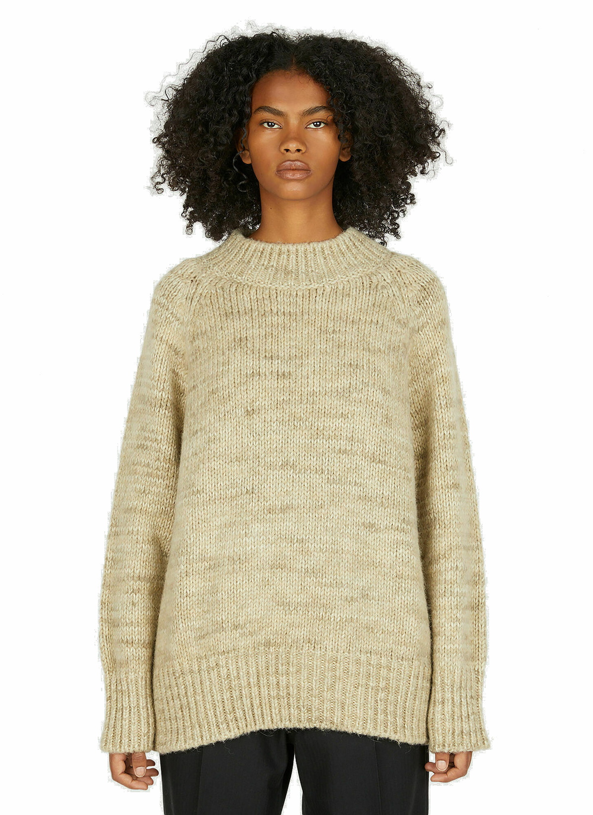 Knitted Sweater In Beige Maison Margiela