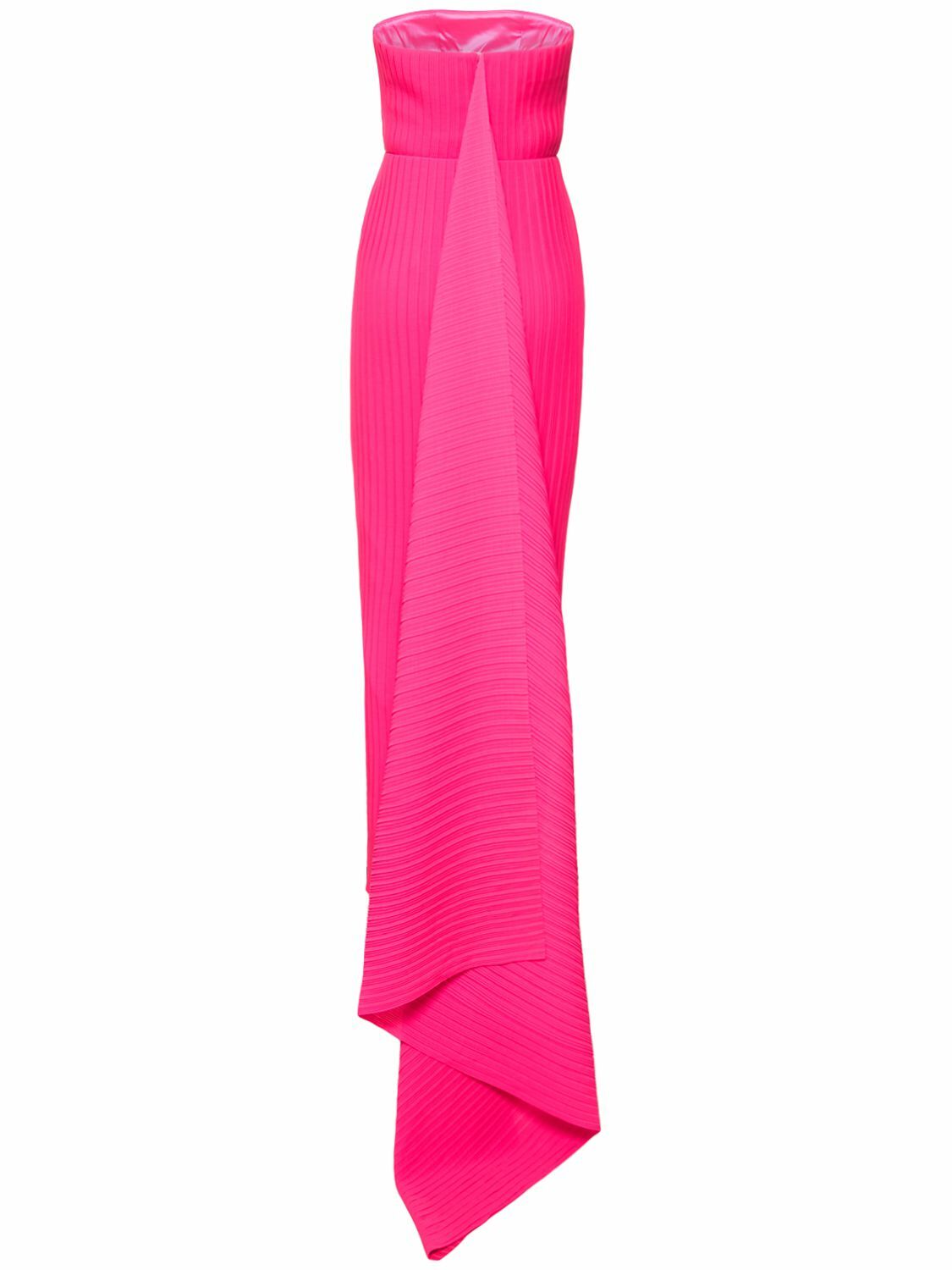 SOLACE LONDON Harlee Pleated Chiffon Maxi Dress Solace London