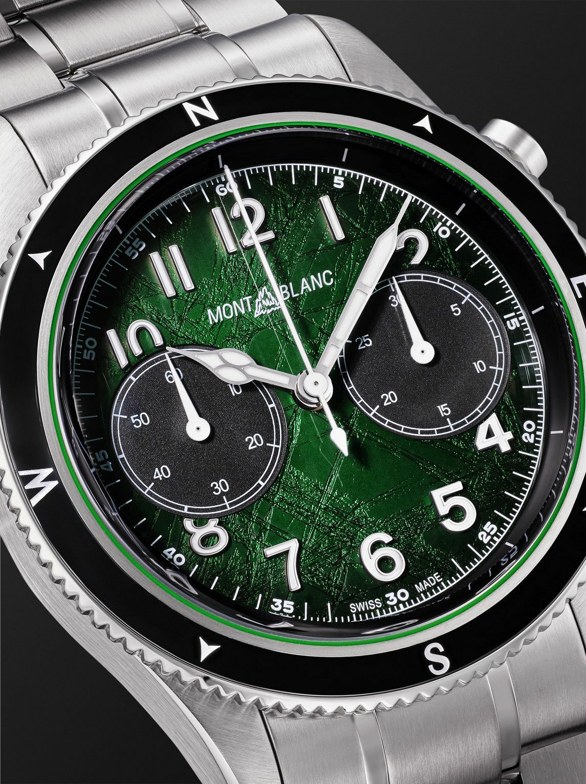 Montblanc - 1858 0 Oxygen Automatic Chronograph 42mm Stainless Steel ...