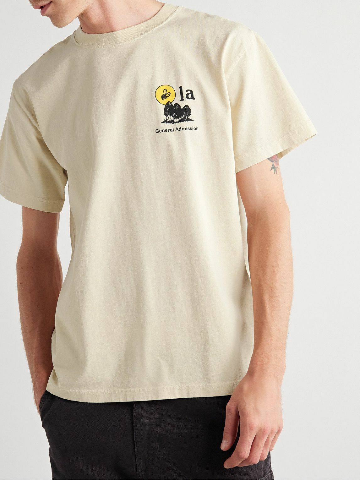 GENERAL ADMISSION - Printed Cotton-Jersey T-Shirt - Neutrals General ...