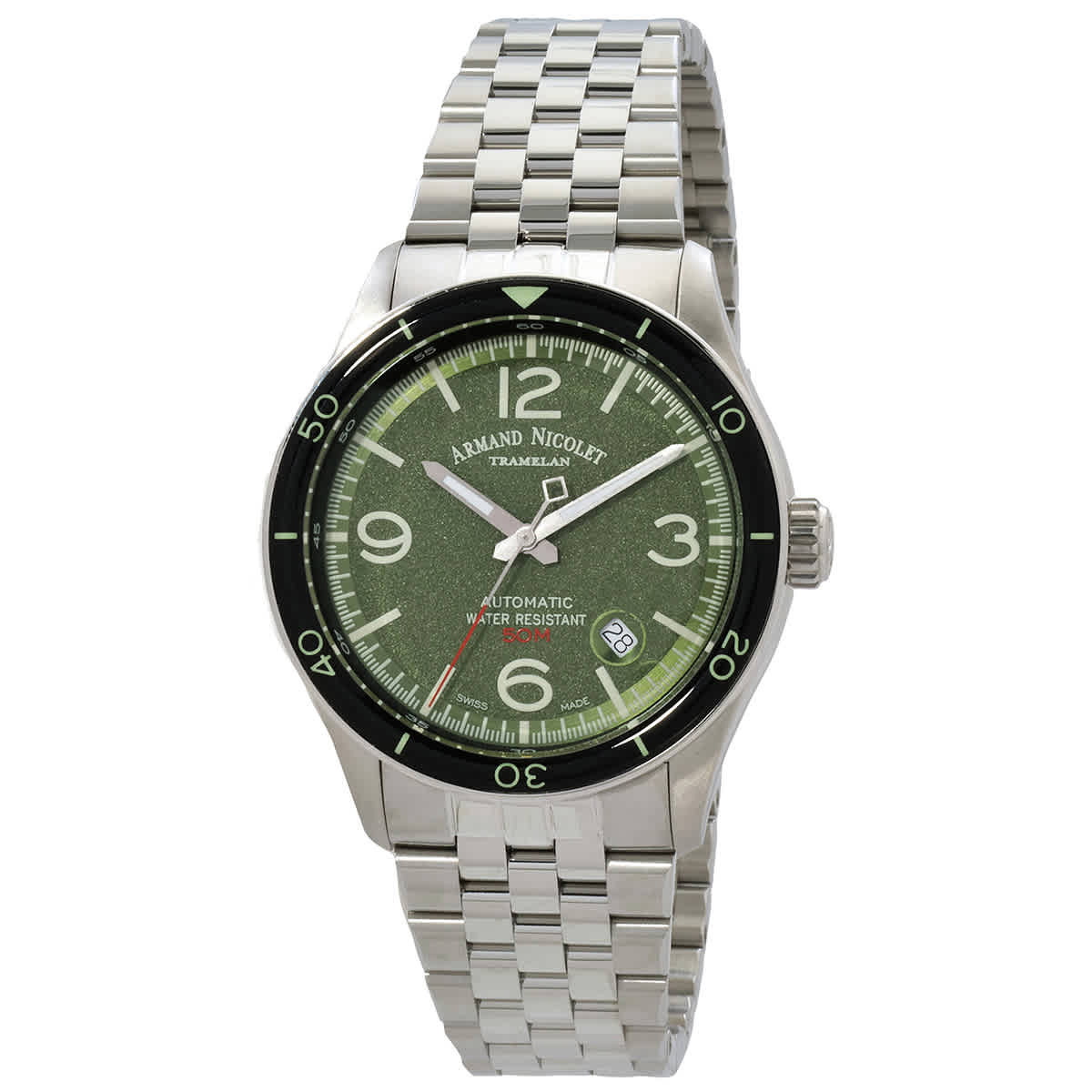 Armand Nicolet M2H Automatic Green Dial Mens Watch A740HNA-VR-BMA22740A ...
