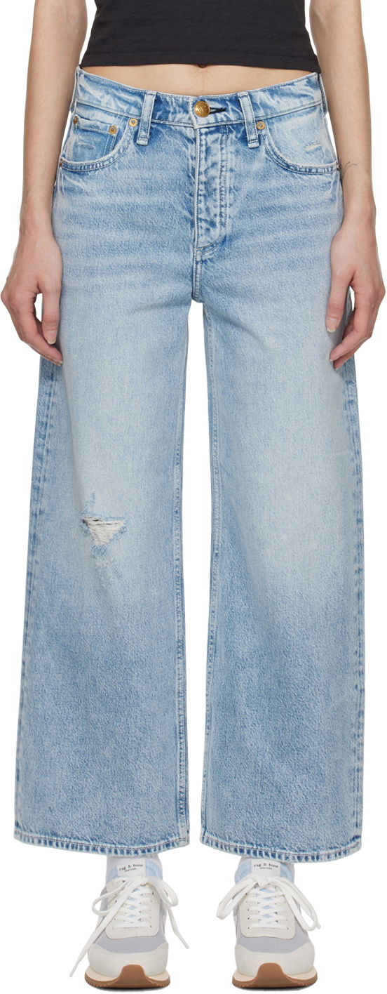 rag & bone Blue Andie Wide-Leg Jeans Rag and Bone