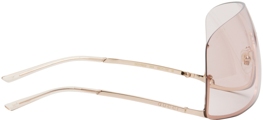 Gucci Gold Mask-Shaped Sunglasses Gucci