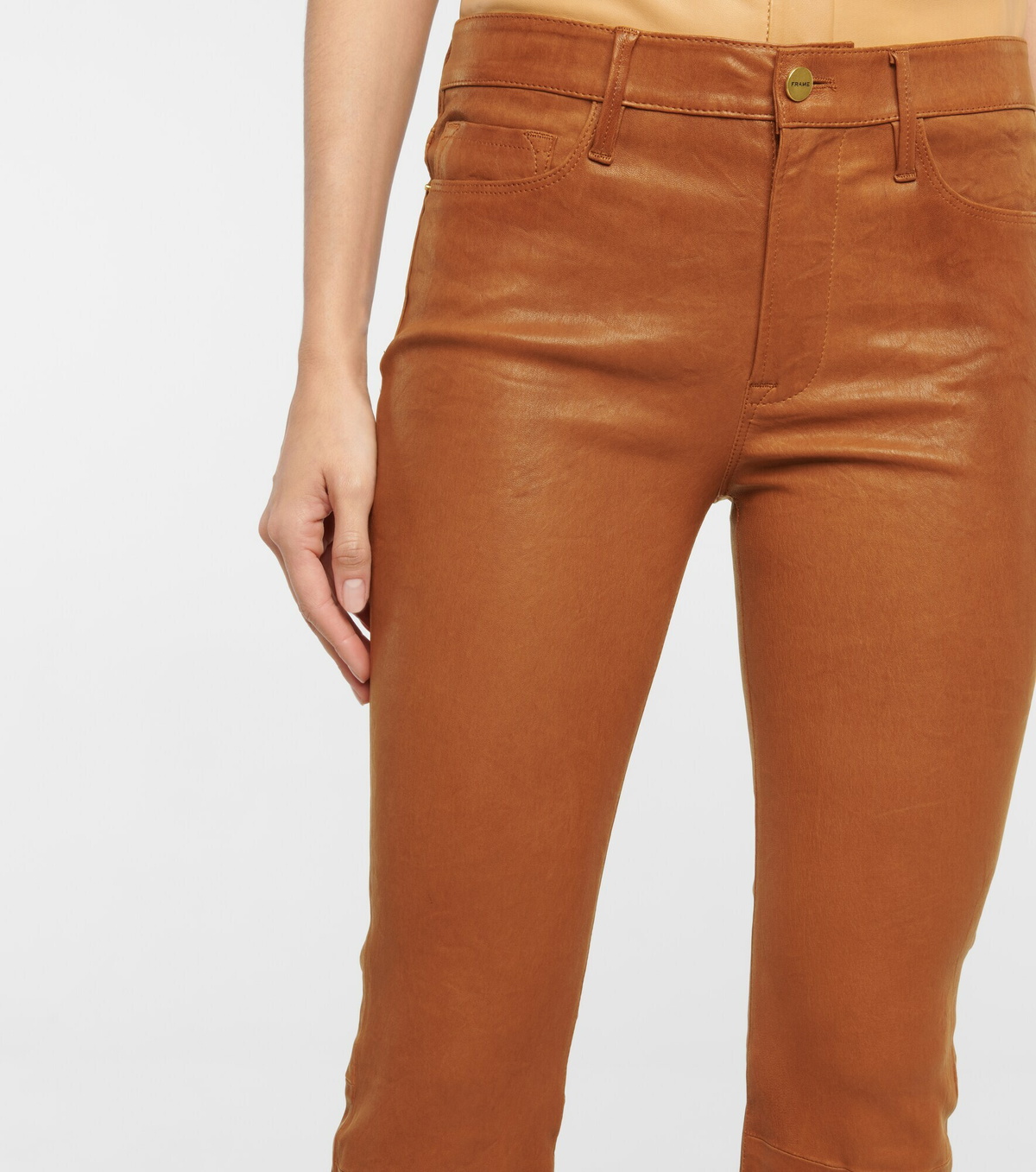 Frame - Le Crop Mini Boot leather jeans Frame Denim