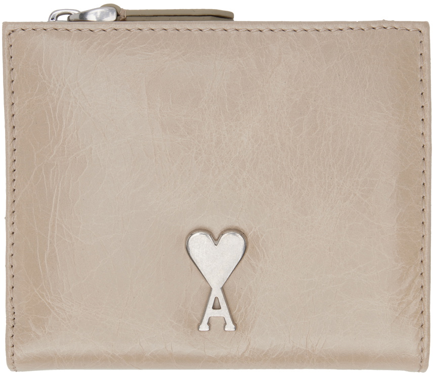 AMI Paris Beige Ami de Cœur Voulez-Vous Wallet AMI