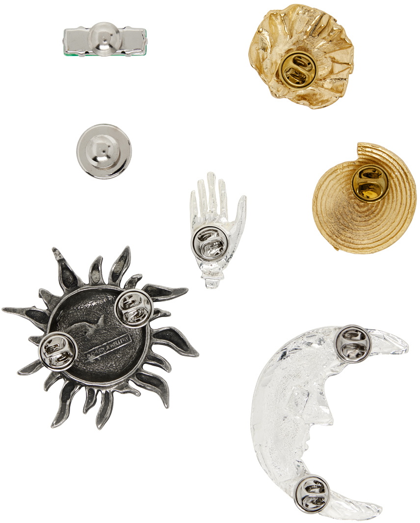 Song for the Mute Silver & Gold Rising Sun Pin Set Song for the Mute