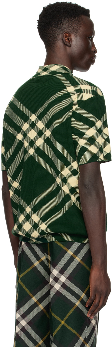 Burberry Green Check Polo Burberry