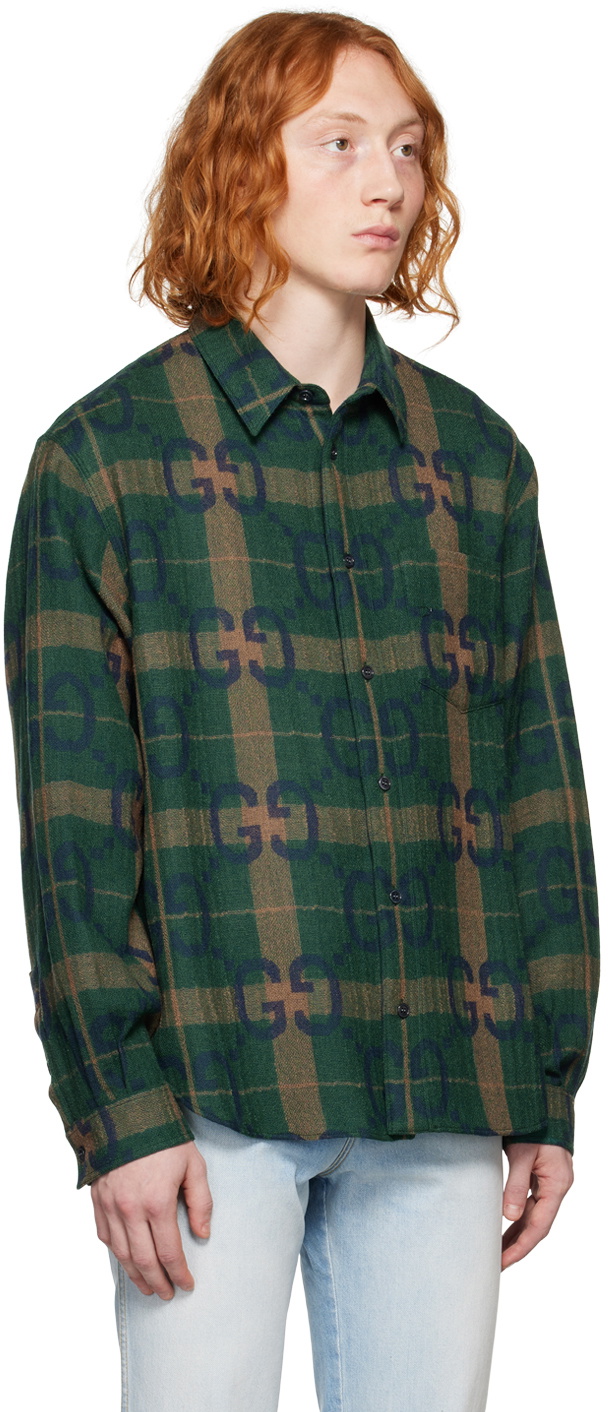Gucci Green Check Shirt Gucci