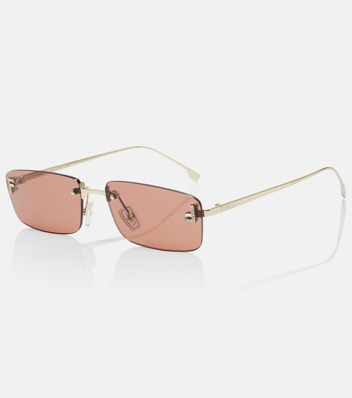 Fendi Fendi First Crystal rectangular sunglasses Fendi