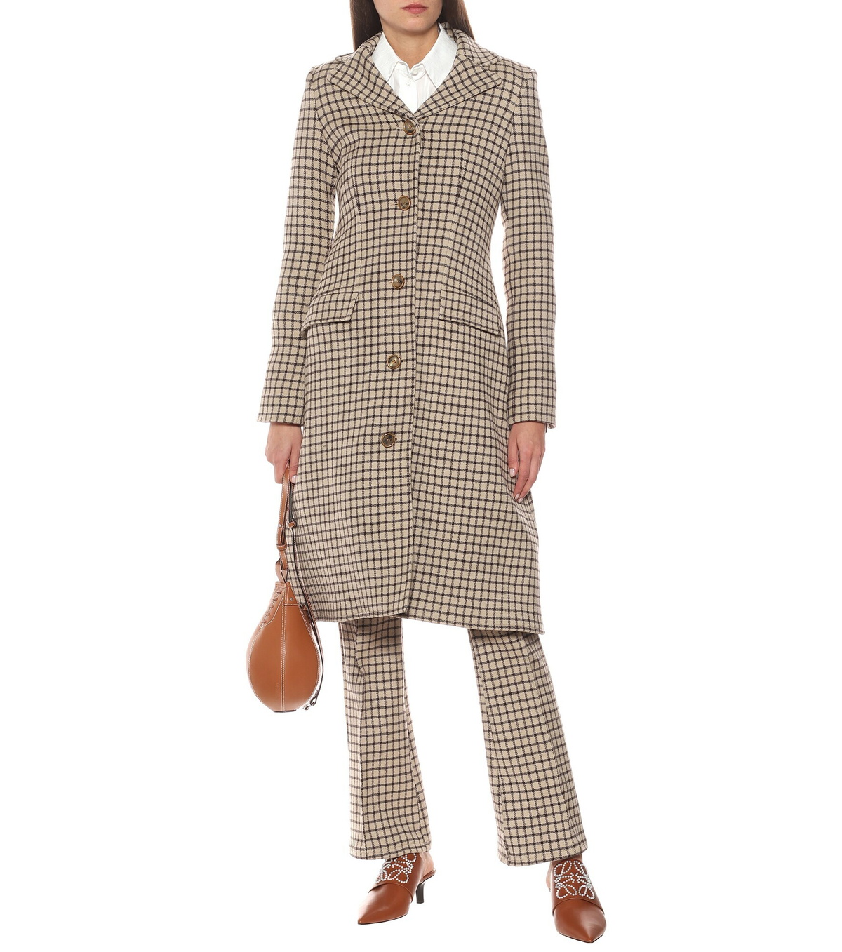 JW Anderson - Checked high-rise flared pants JW Anderson