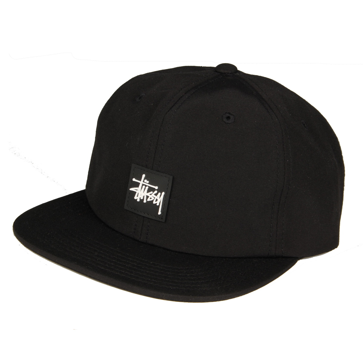 Rubber Patch Cap - Black Stussy