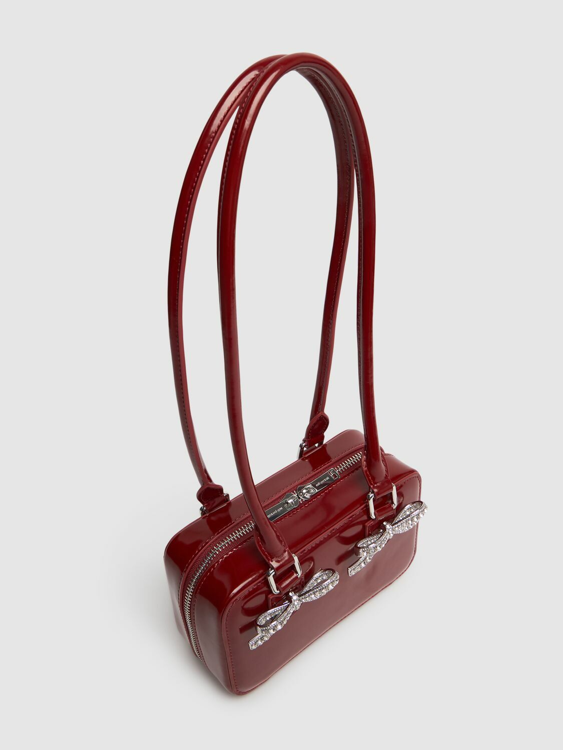 SELF-PORTRAIT Squared Bow Leather Shoulder Bag Self-Portrait