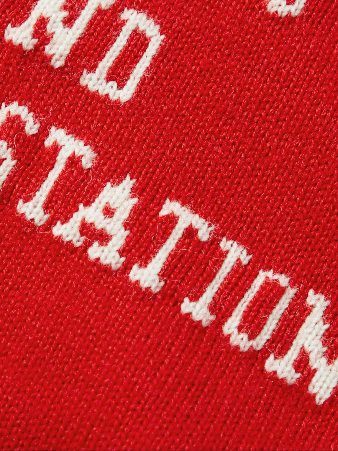 UNDERCOVER - Jacquard-Knit Wool Sweater - Red Undercover