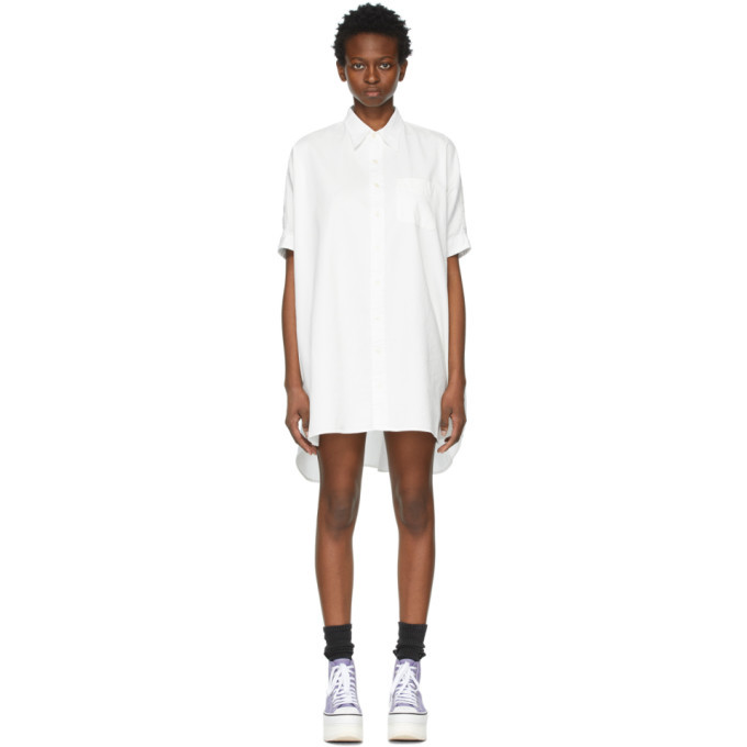 R13 White Boxy Button Up Dress R13