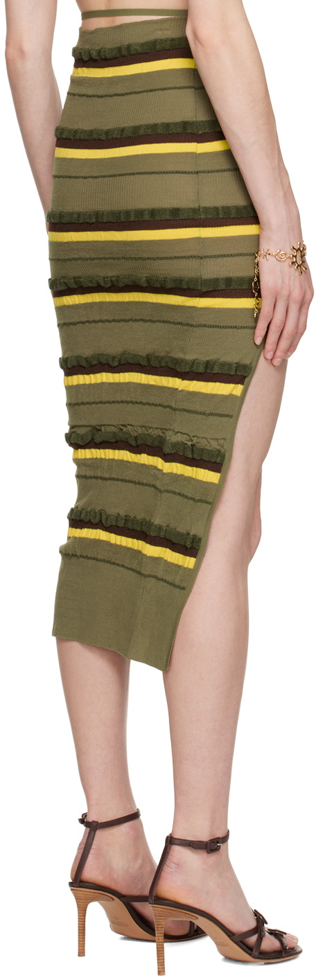 Jacquemus Green 'La Jupe Maille Concha' Midi Skirt Jacquemus