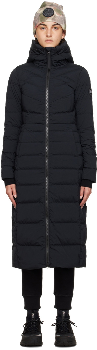 Canada Goose Black 'Black Label' Clair Long Down Coat Canada Goose