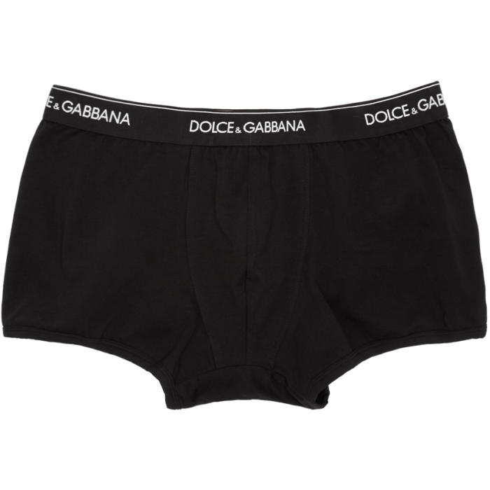 Dolce and Gabbana Two-Pack Black Boxer Briefs Dolce & Gabbana