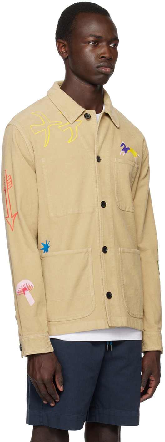 PS by Paul Smith Beige Embroidered Jacket PS by Paul Smith