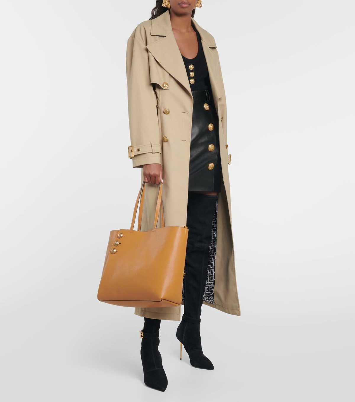 Balmain Emblème Large leather shopper Balmain