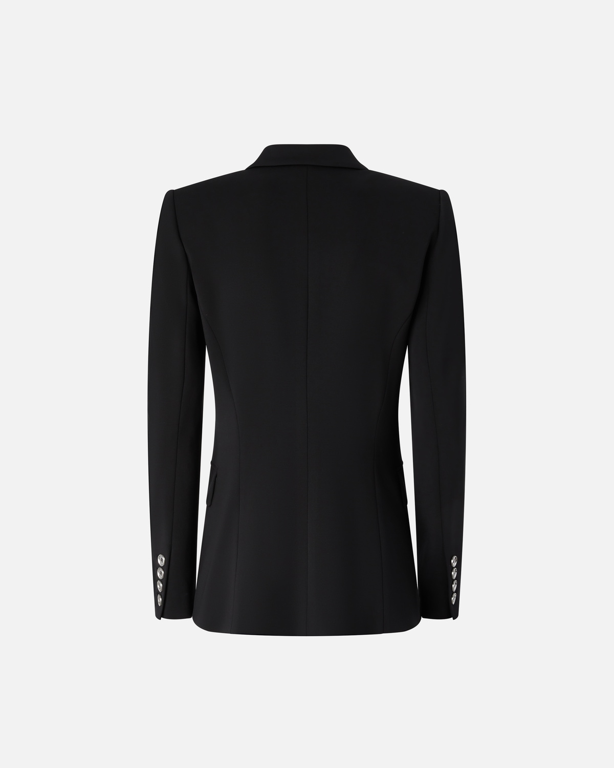 Pinko Single Breasted Blazer In Scuba Effect Viscose Limo Black Pinko