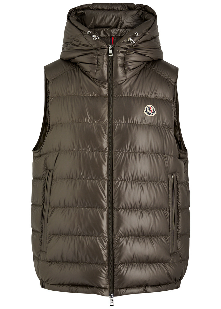 Moncler Barant Quilted Shell Gilet Brown Moncler