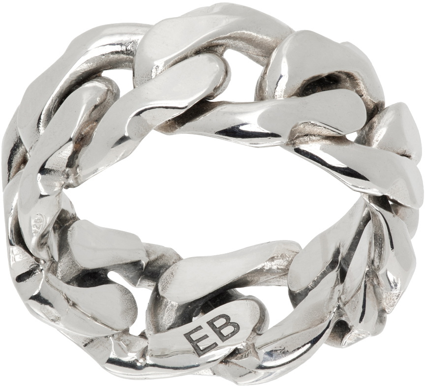 Emanuele Bicocchi Silver Large Chain Ring Emanuele Bicocchi