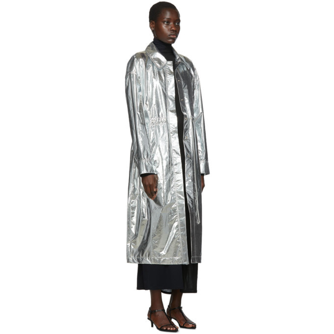 Markoo Silver Shirt Dress Coat Markoo