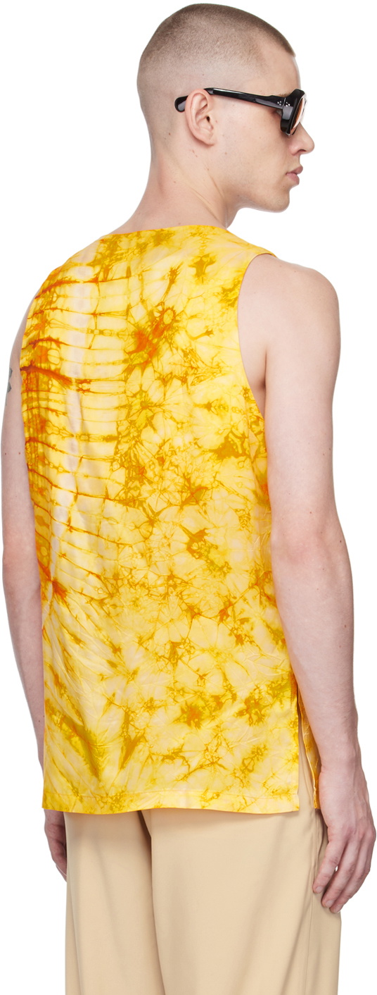 Tokyo James Yellow Tie-Dye Tank Top Tokyo James