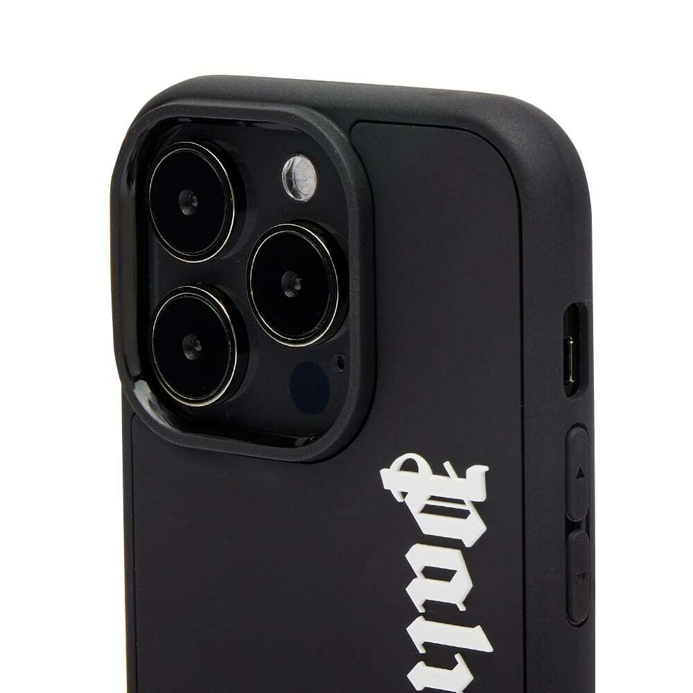 Palm Angels Men's Logo iPhone 14 Pro Case in Black/White Palm Angels